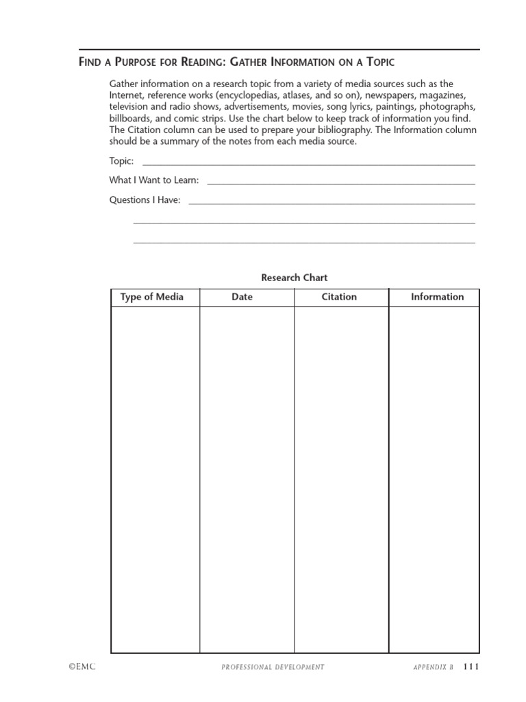 Research Topic Information Gathering Guide | PDF