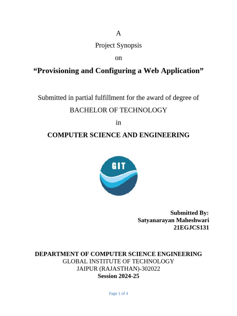Synopsis Format | PDF | Cloud Computing | Computer Security