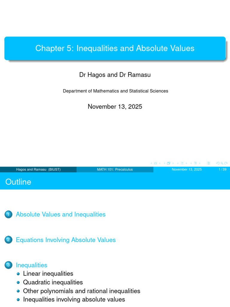 Absolute Values and Inequalities Explained | PDF | Inequality ...