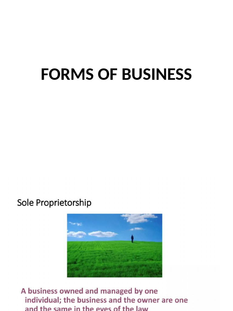 Forms of Business | PDF