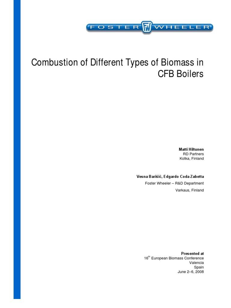 Foster Wheeler - CFB Boilers | PDF