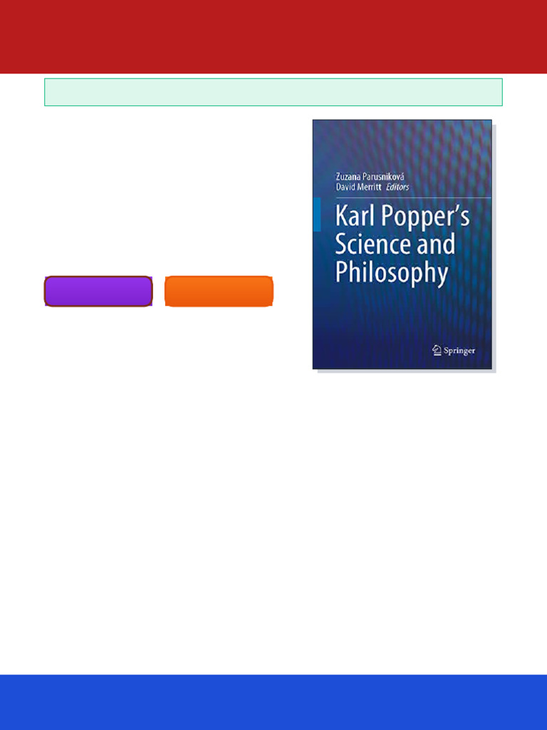 Karl Popper s Science and Philosophy Zuzana Parusniková all chapters available | PDF | Karl ...