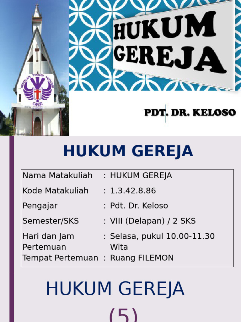 Model Hukum Gereja: Episkopal & Presbyterial | PDF