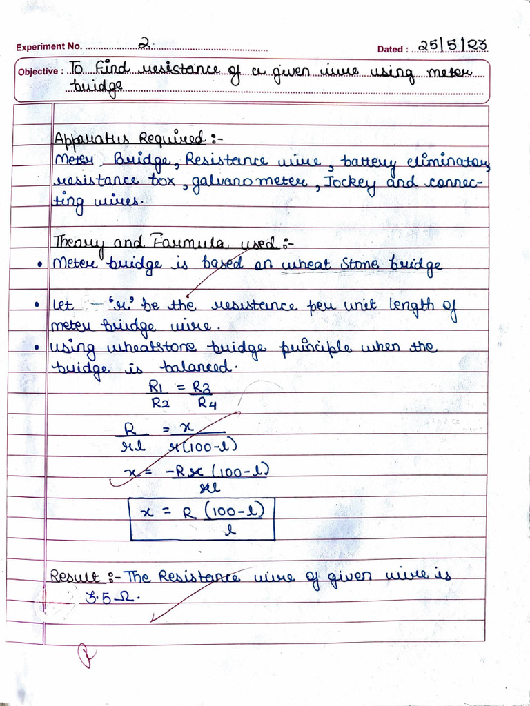 Exp 2 Meter Bridge | PDF