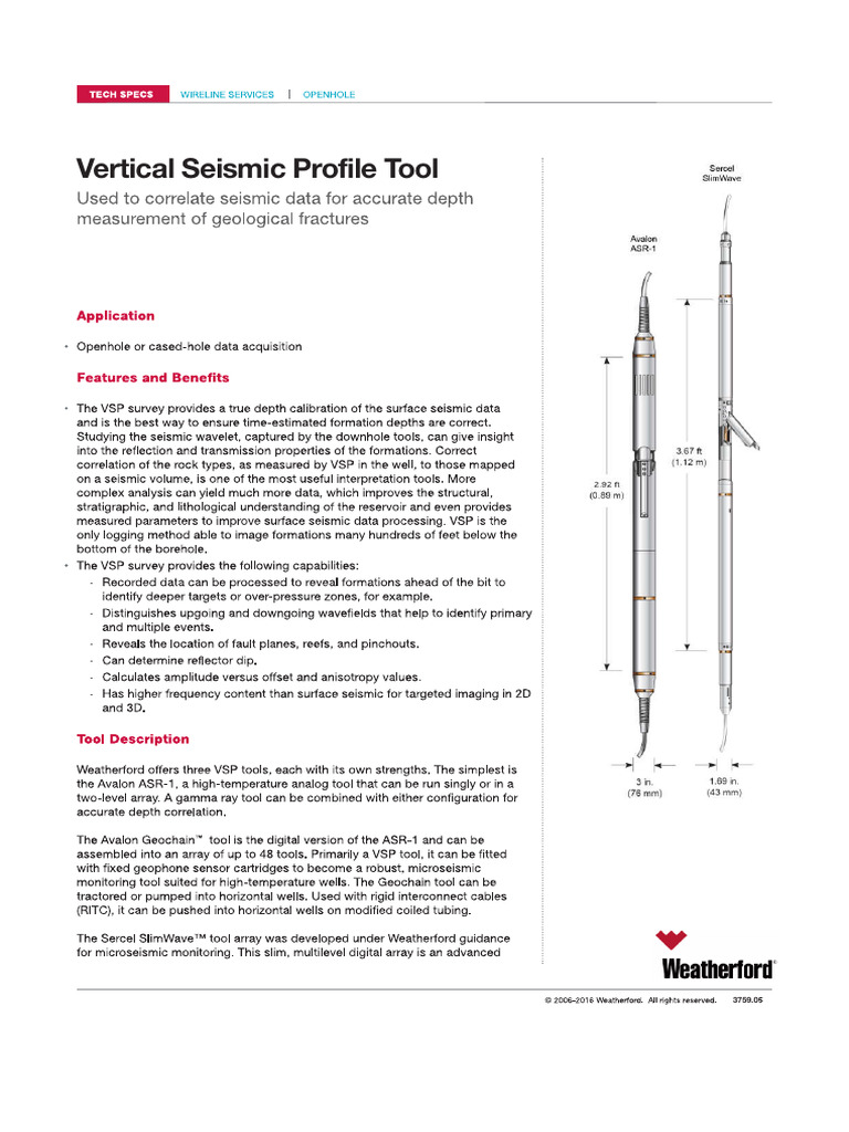 Vertical Seismic Profile Tool | PDF
