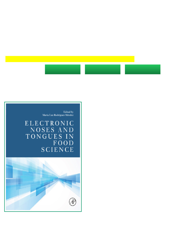 (Ebook) Electronic Noses and Tongues in Food Science by Maria Luz ...