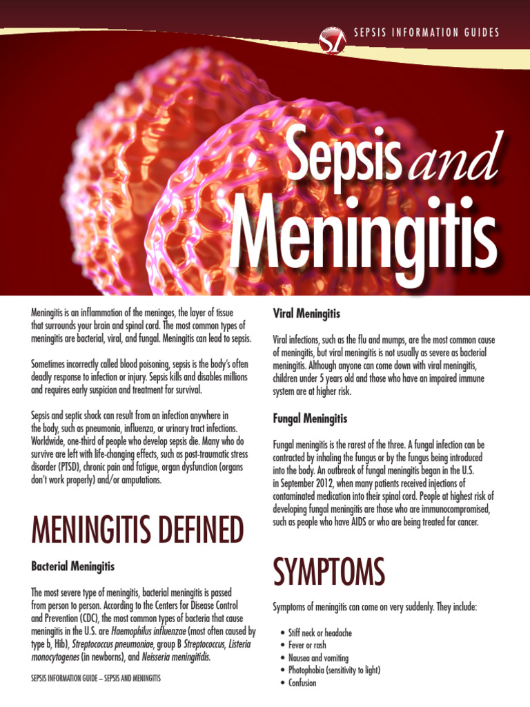 Sepsis and Meningitis Overview Guide | PDF | Meningitis | Sepsis