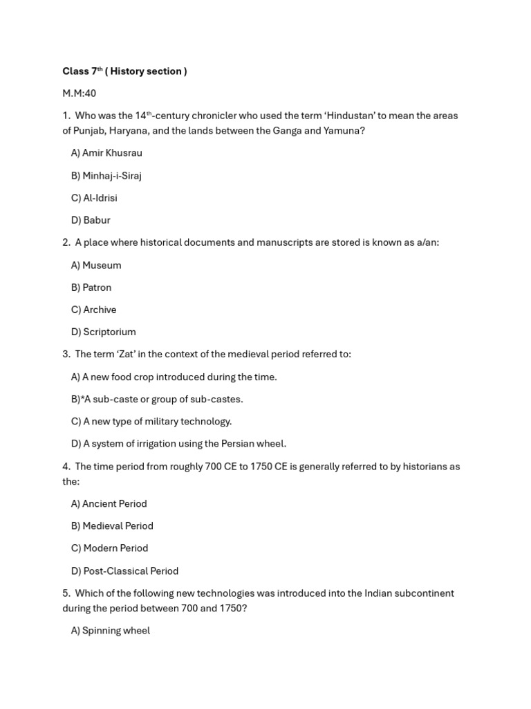 class 7th | PDF | Mughal Empire