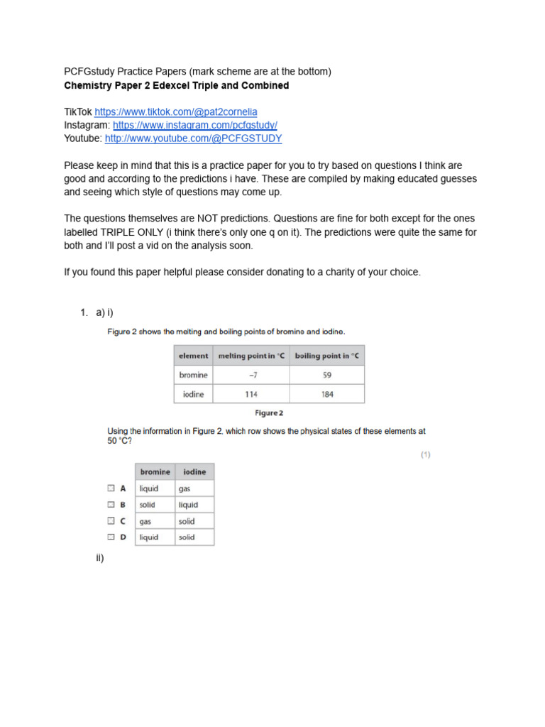 Edexcel P2 GCSE Chem | PDF