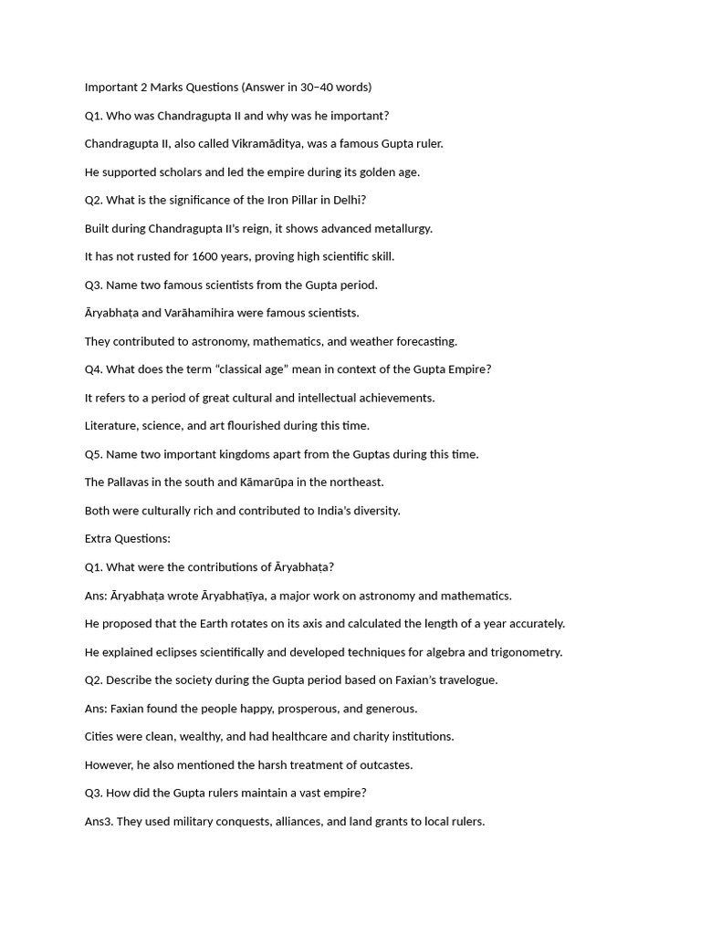 Important 2 Marks Questions | PDF | Democracy | Political Ideologies