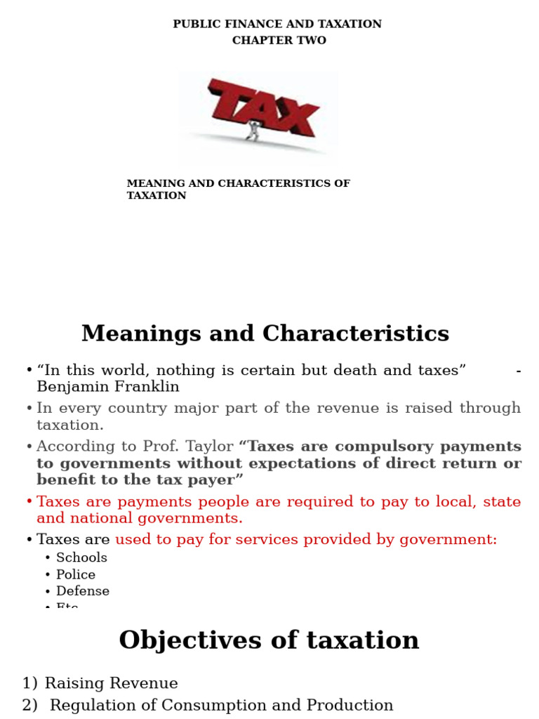Taxation: Principles and Classifications | PDF | Taxes | Indirect Tax