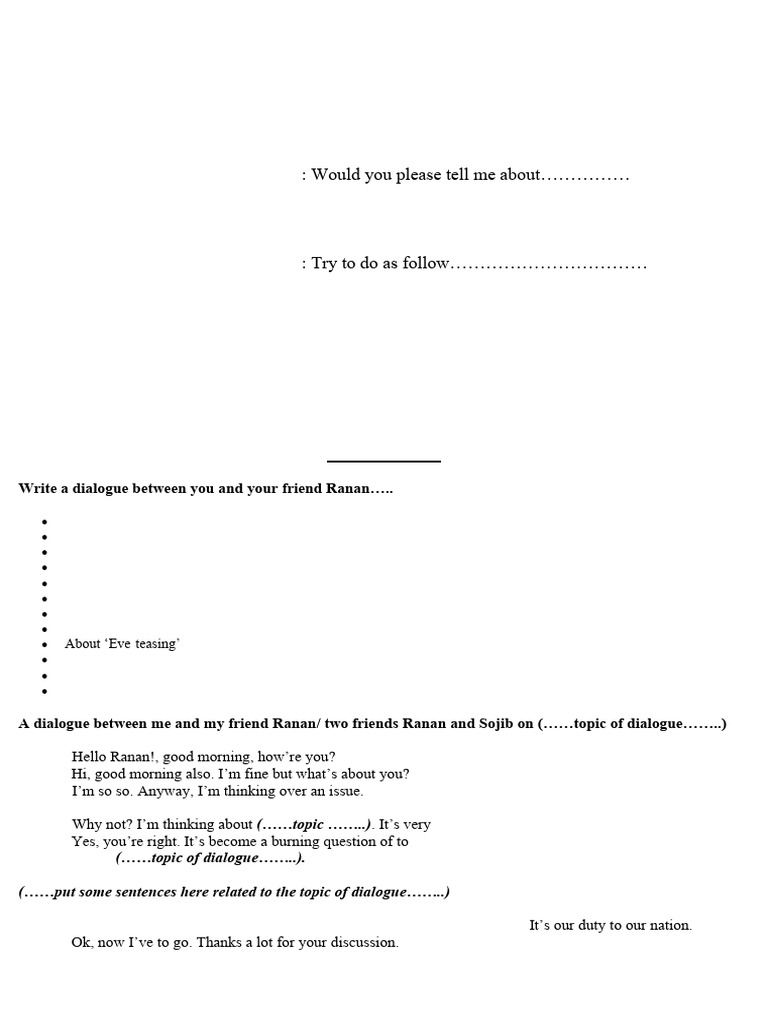 Auto Dialogue | PDF