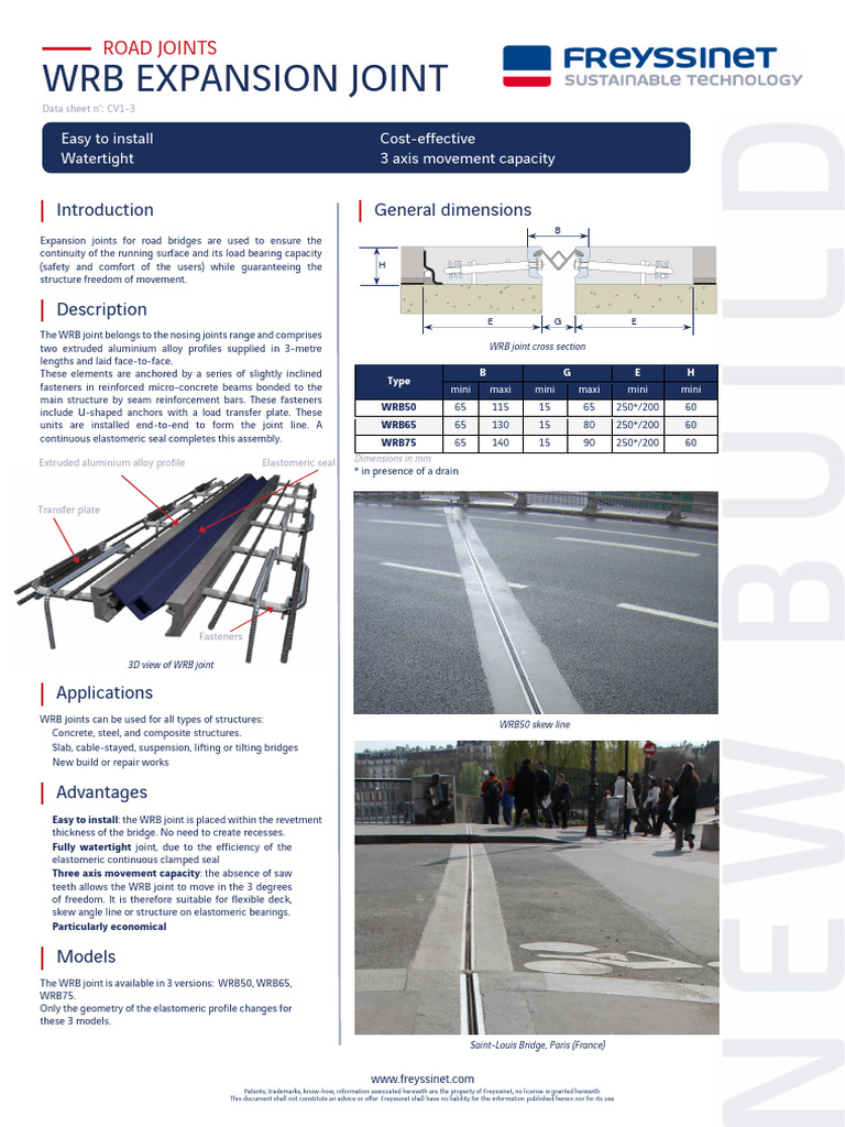 Freyssinet Expansion Joint-WRB | PDF | Materials | Building Engineering