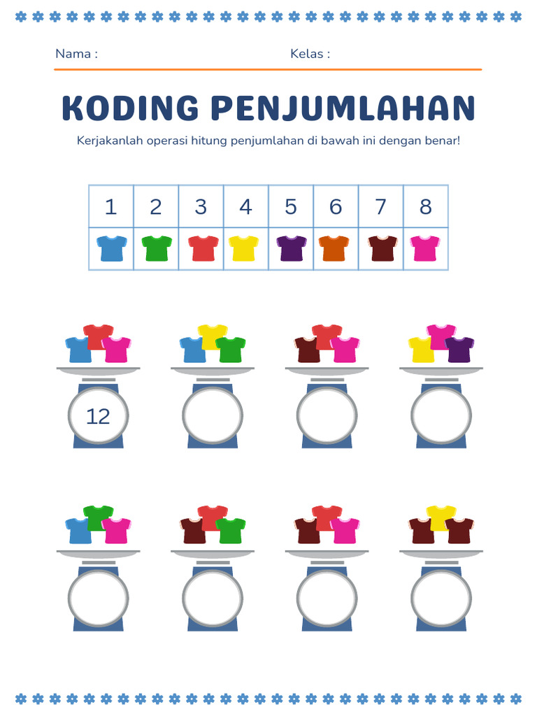 Latihan Koding Penjumlahan Siswa | PDF