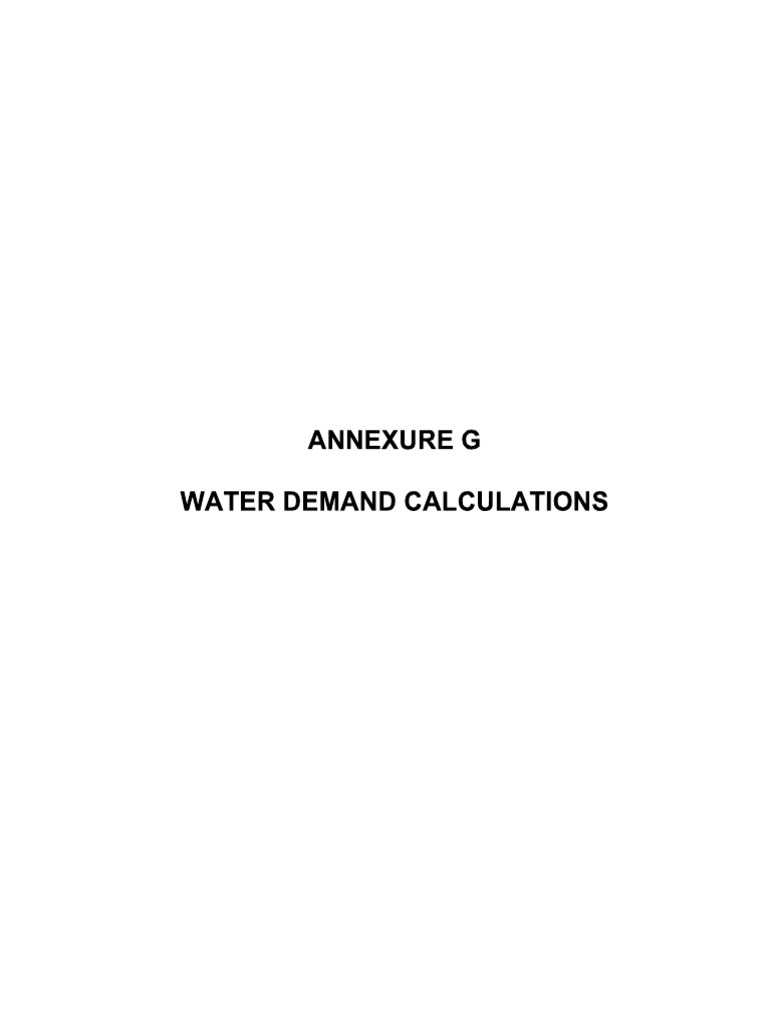 Water Demand | PDF