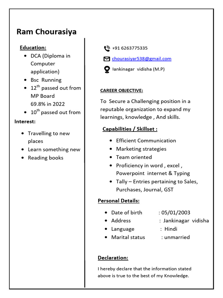 Ram Resume | PDF