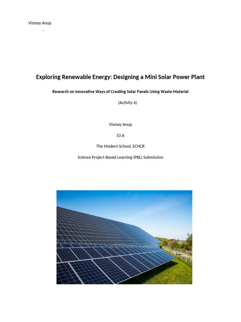 Exploring Renewable Energy | PDF | Photovoltaics | Solar Power