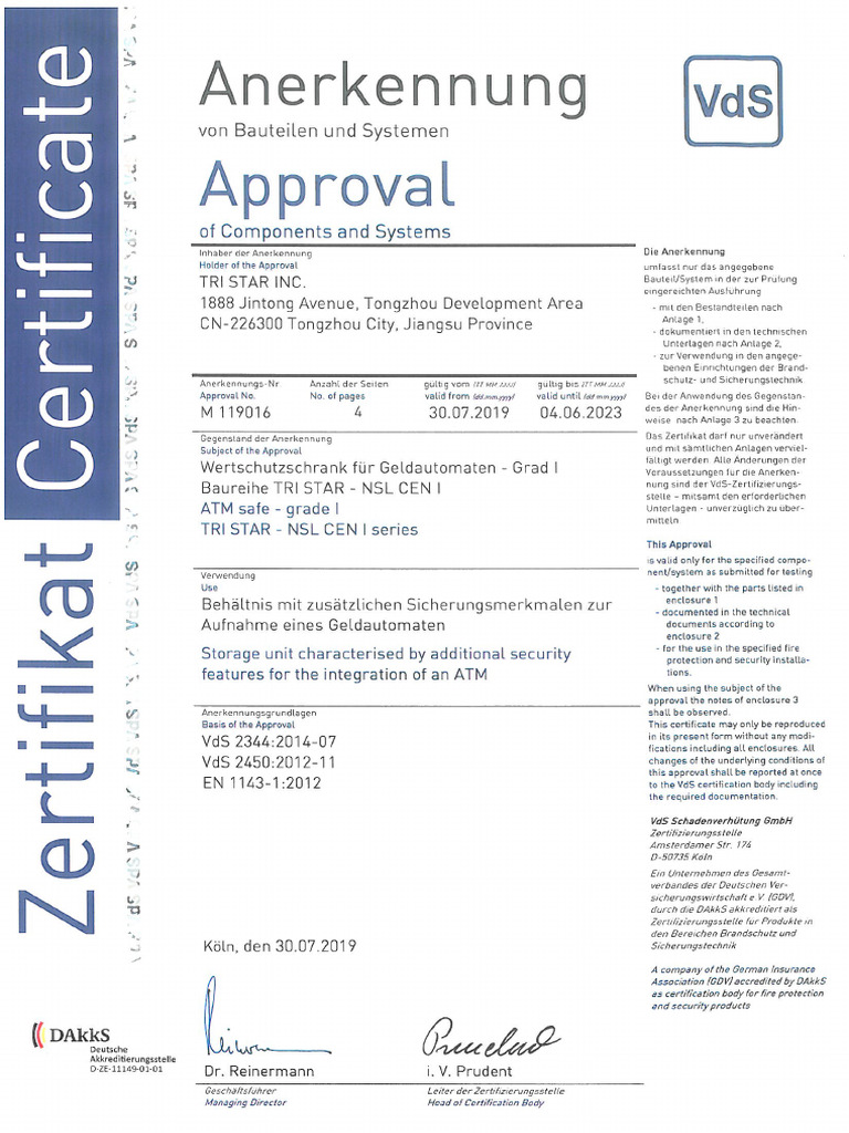 VDS - TRI STAR - DN100D - CEN I | PDF