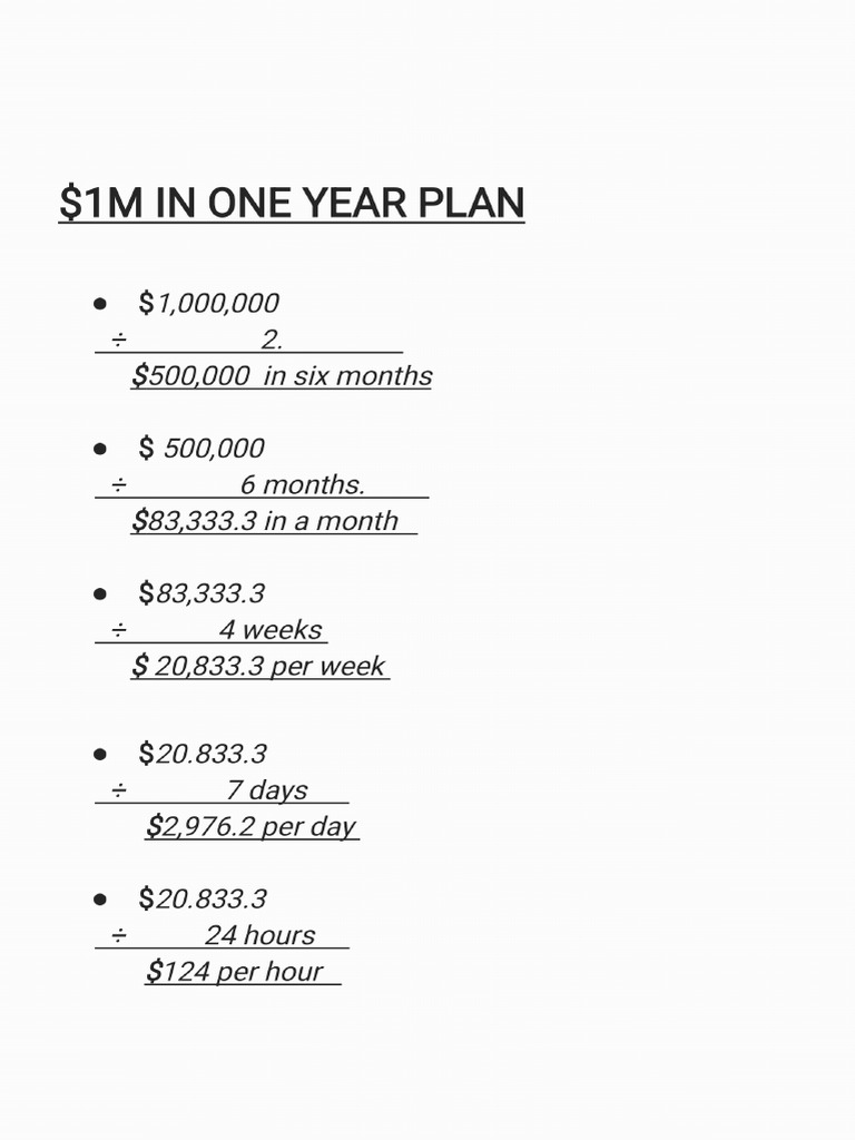 $1M in One Year Plan - 250914 - 094437 | PDF