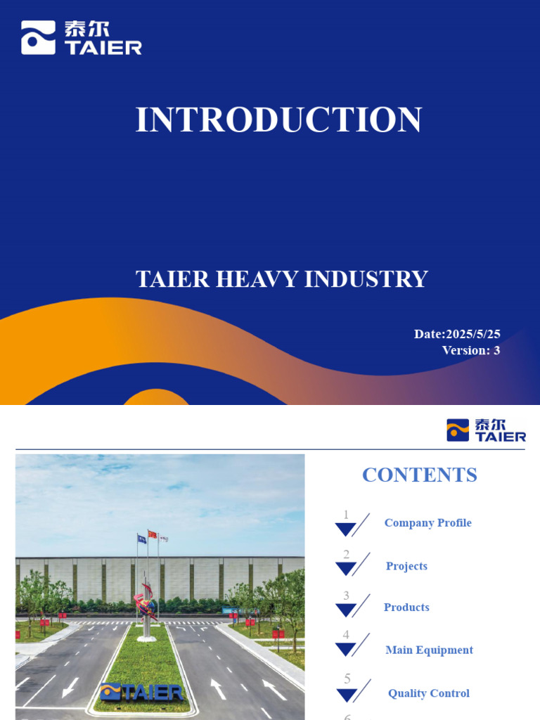 TAIER Company Profile | PDF | Rolling (Metalworking) | Wire