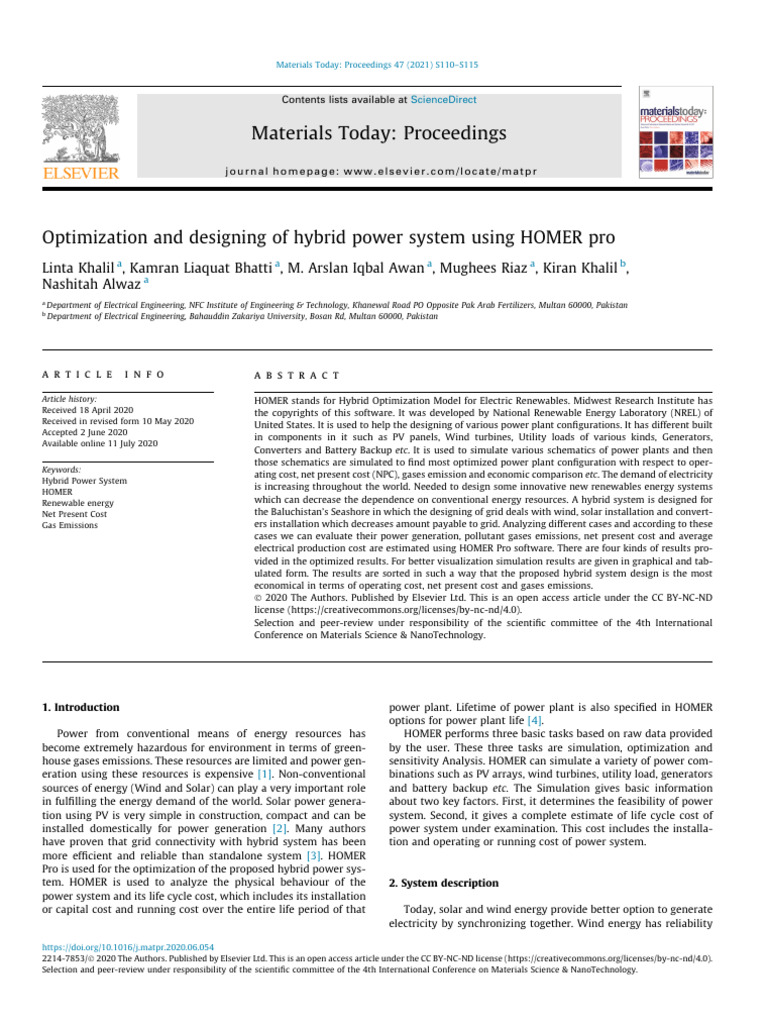 Hybrid Power System Design with HOMER Pro | PDF | Photovoltaics | Solar ...