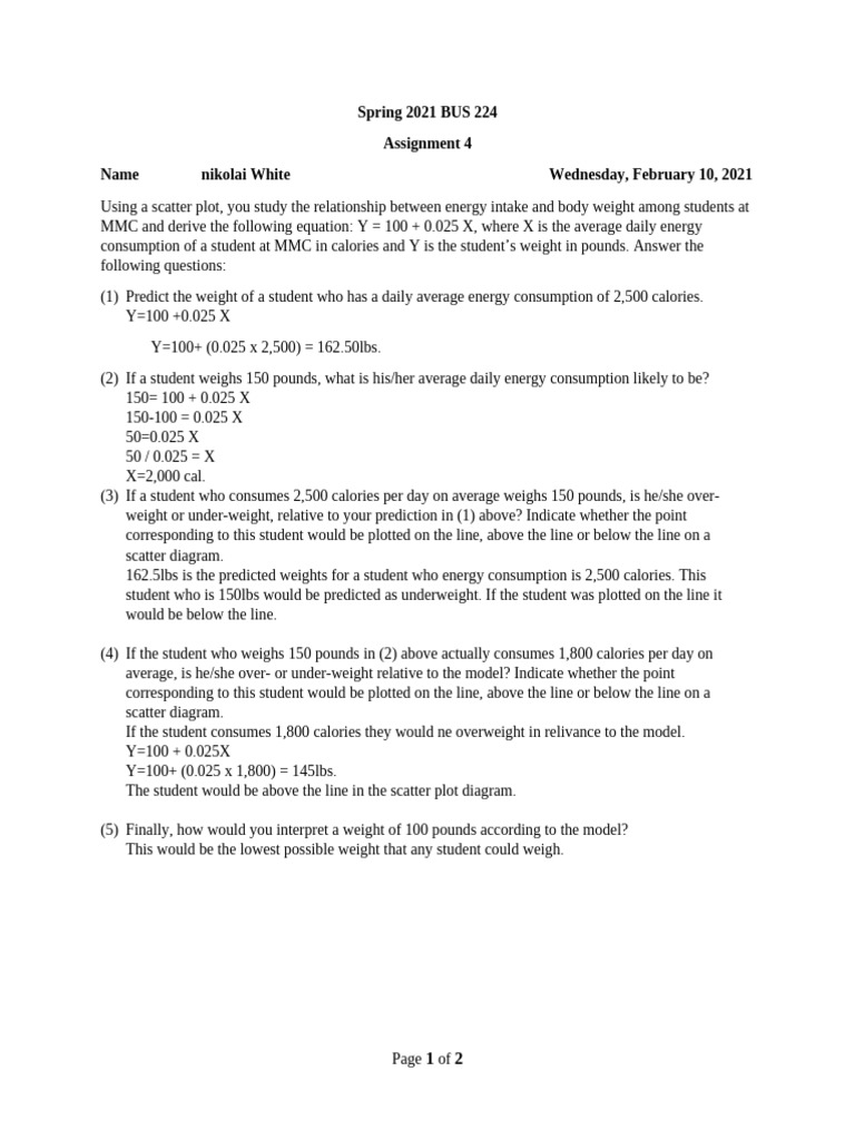 A4 - 21SP - BUS 224 Nikolai White | PDF