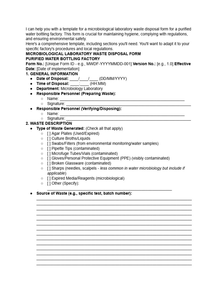 Microbiological Laboratory Waste Disposal | PDF | Waste Management ...