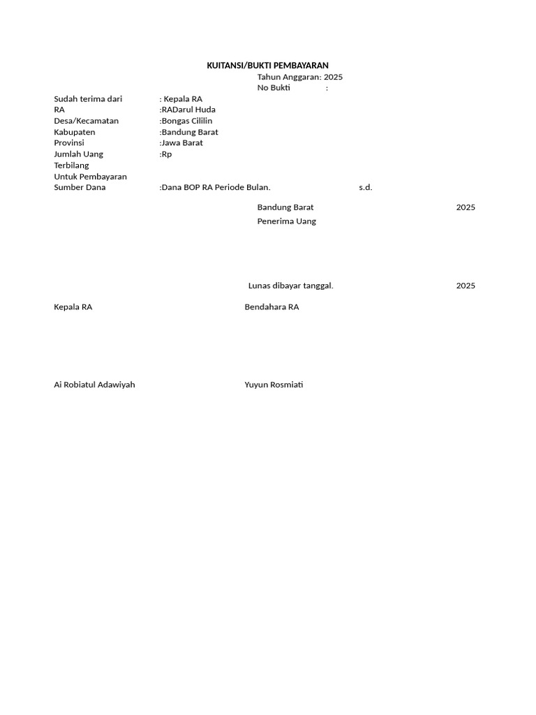 KUITANSI | PDF