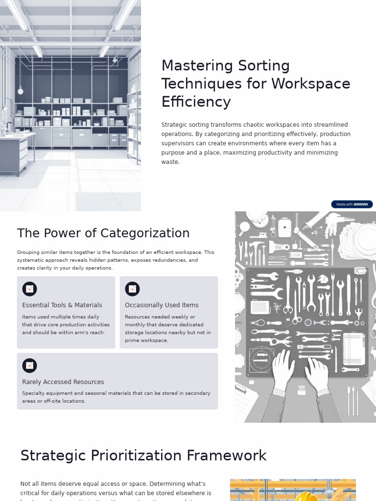 Mastering Sorting Techniques For Workspace Efficiency | PDF ...
