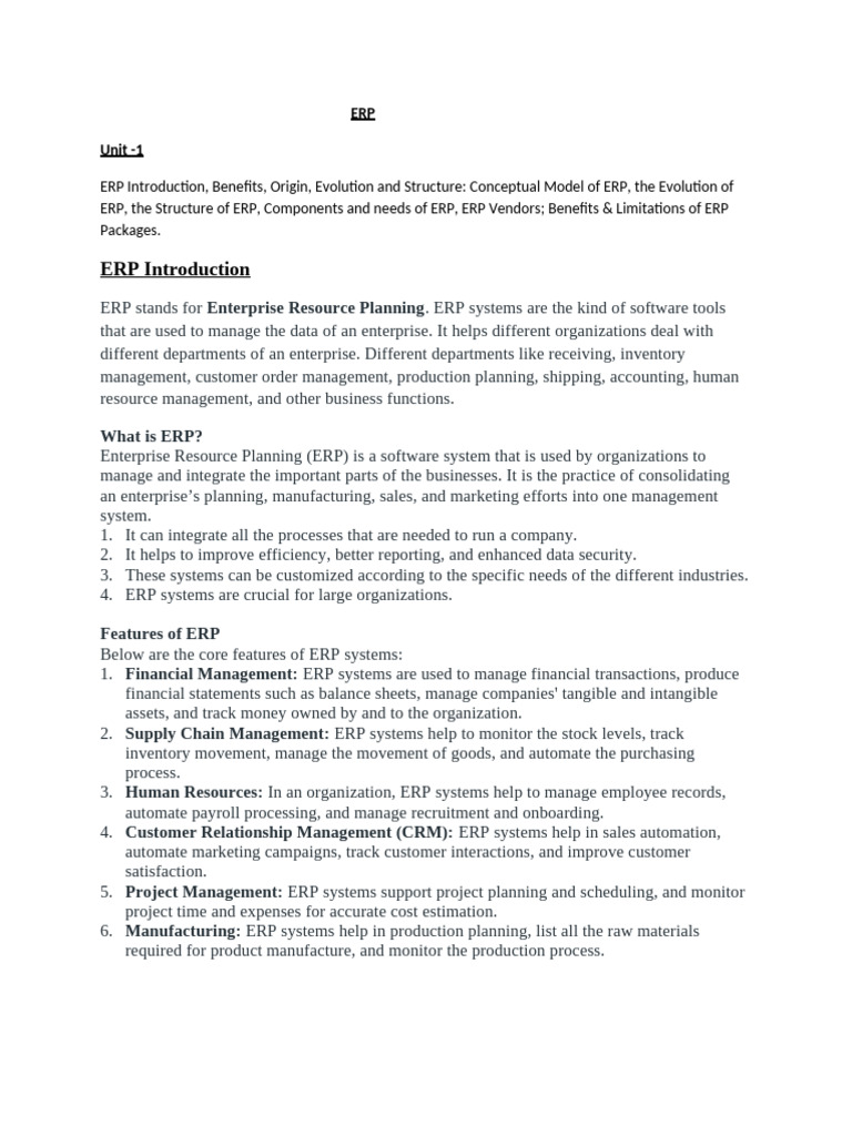 Erp 1 | PDF | Enterprise Resource Planning | Cloud Computing