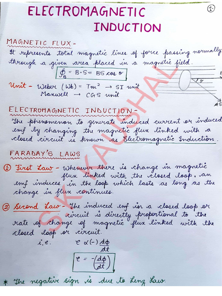 Chapter 6 Electromagnetic Induction | PDF