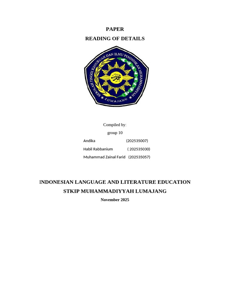 Reading for Details in Language Learning | PDF | Reading Comprehension ...