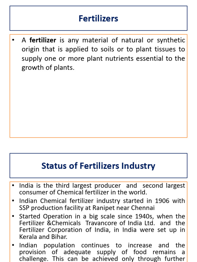 Overview of India's Fertilizer Industry | PDF | Fertilizer | Urea