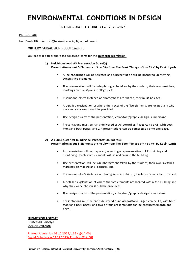 Environmental Conditions-25 Midterm Requirements | PDF | Design | Decorative Arts