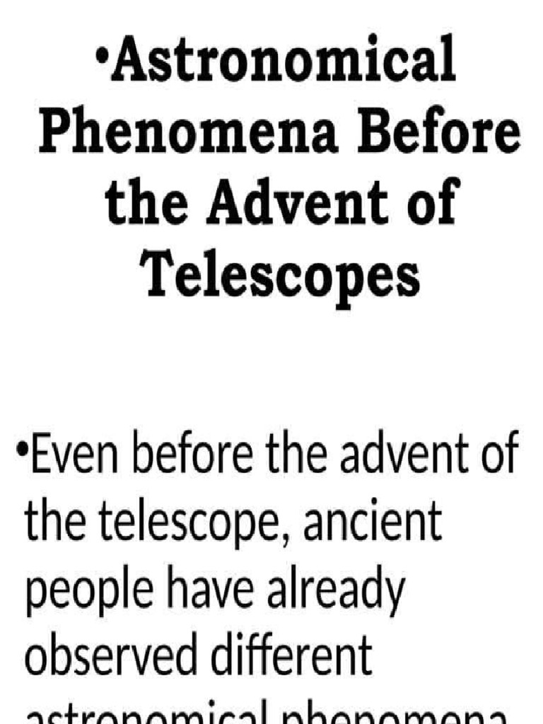 Astronomical Phenomena | PDF