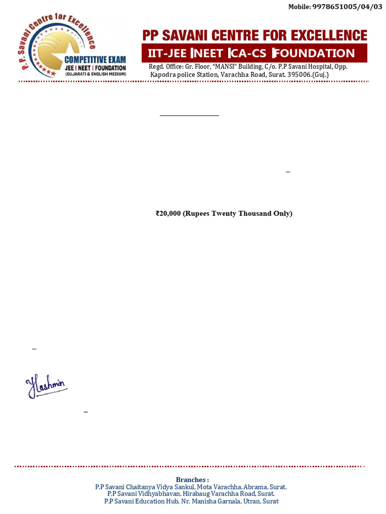 Girijarani Polai Offer Letter | PDF