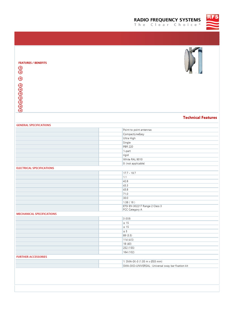 SC3-190AB | PDF | Antenna (Radio) | Electromagnetic Spectrum