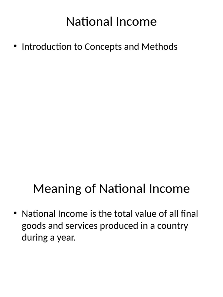 National Income Presentation | PDF