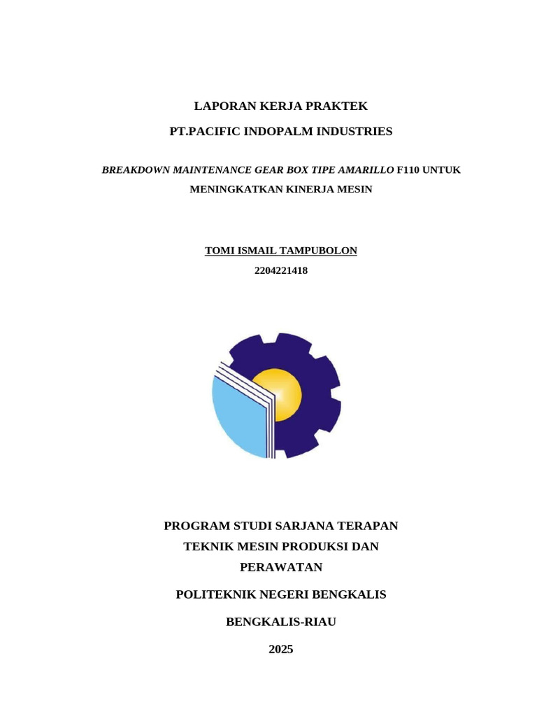 Pemeliharaan Gear Box Amarilo F110 | PDF