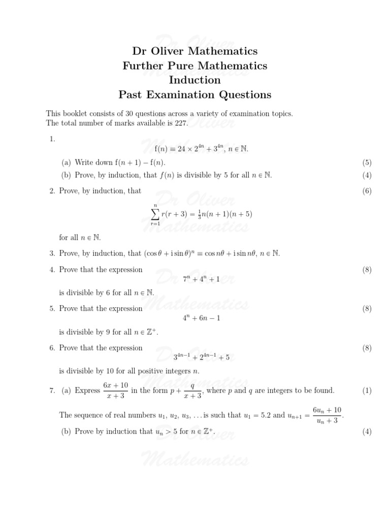 DR Oliver Induction Questions | PDF | Discrete Mathematics ...