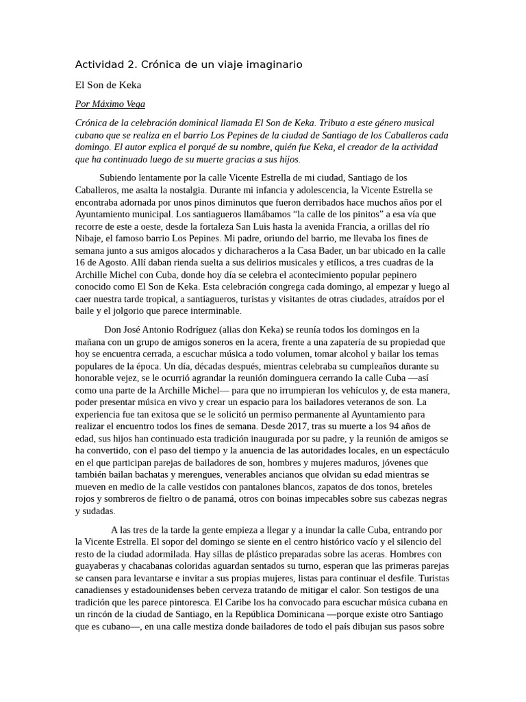 El Son de Keka: Tradición Santiaguera | PDF