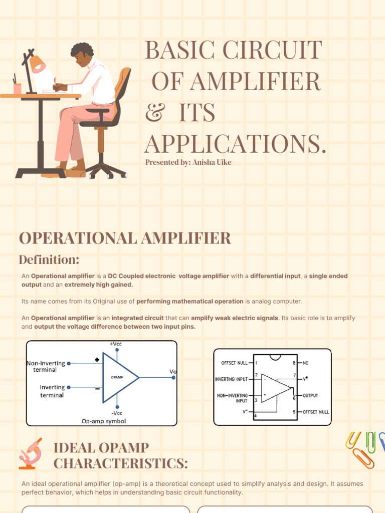 Basic Circuit of Amplifier & Application | PDF | Operational Amplifier ...