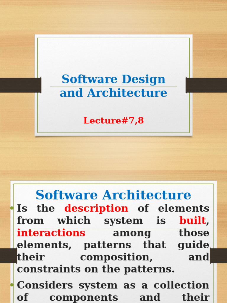 SD&A-Lec#6, 7 | PDF | Software Architecture | System