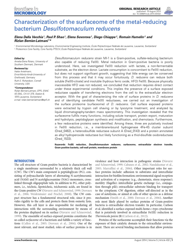 Dalla Vecchia Et Al. - 2014 - Characterization of The Surfaceome of The ...