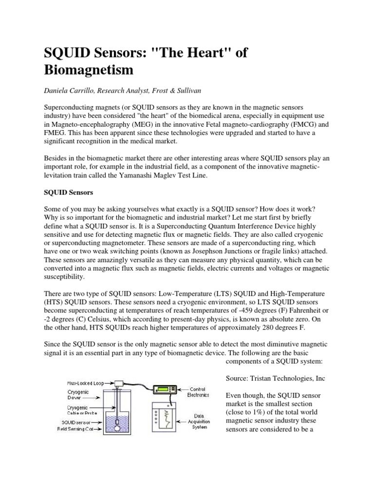 SQUID Sensors | PDF | Microelectromechanical Systems | Applied And ...