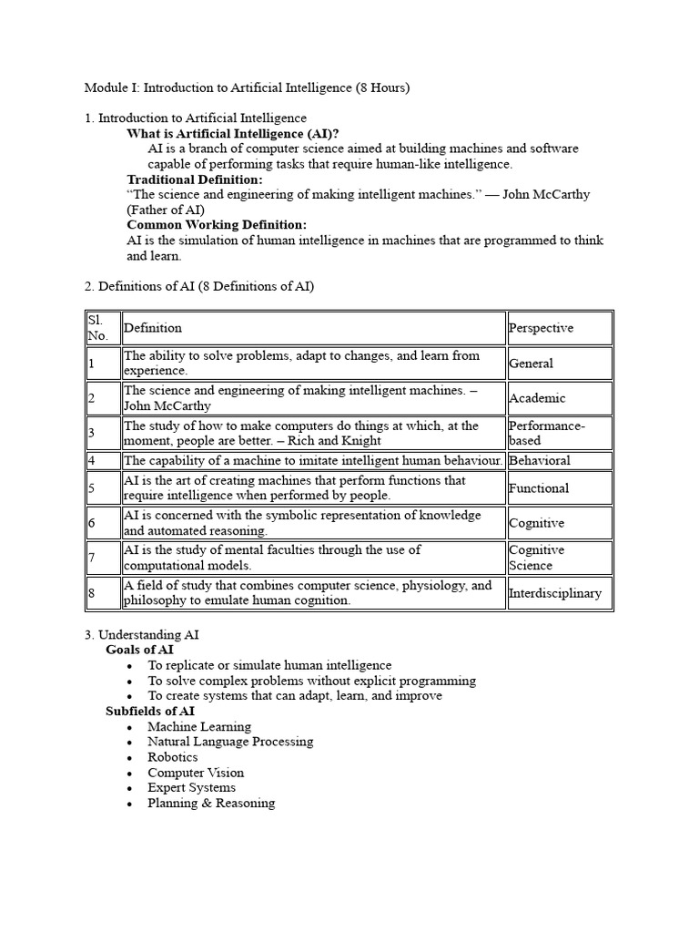 Ch No 1 | PDF | Artificial Intelligence | Intelligence (AI) & Semantics
