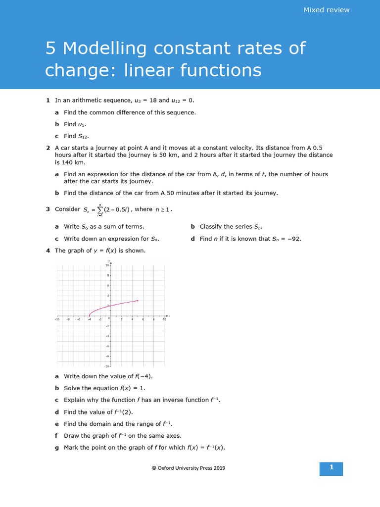 Chapter_5_Mixed_Review | PDF | Function (Mathematics) | Sequence
