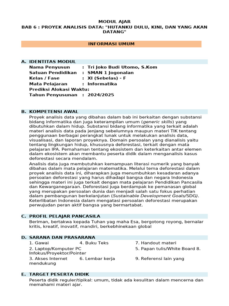 Proyek Analisis Data Deforestasi | PDF