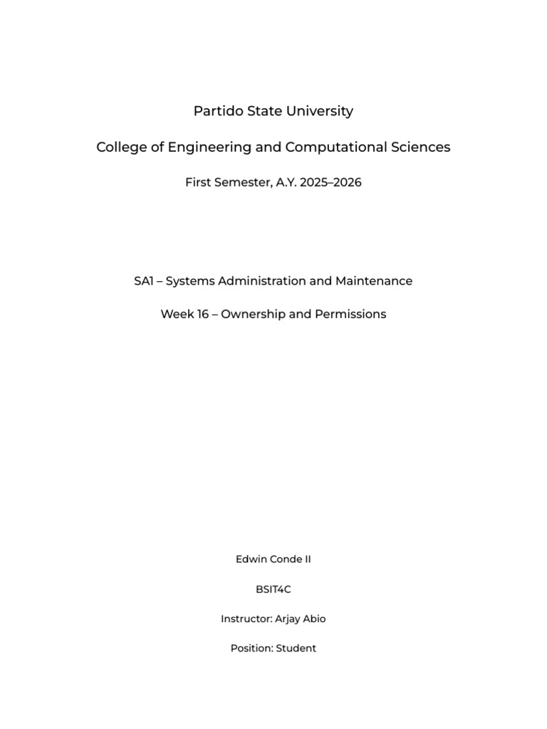 16 Lab Conde Edwin | PDF | Information Technology Management | Unix