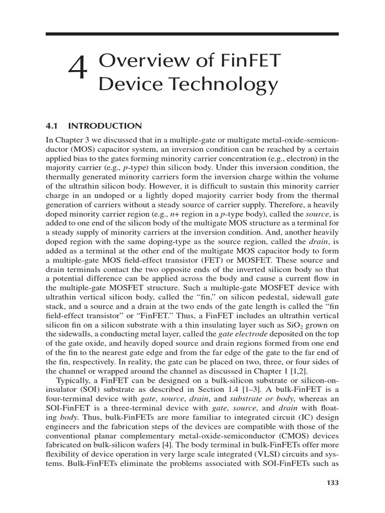 Ch4 Saha - 2021 - FinFET Devices For VLSI Circuits and Systems | PDF | Mosfet | Semiconductor ...